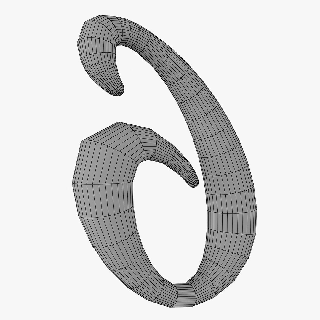 Calligraphic Digit 6 Number Model - TurboSquid 1389336