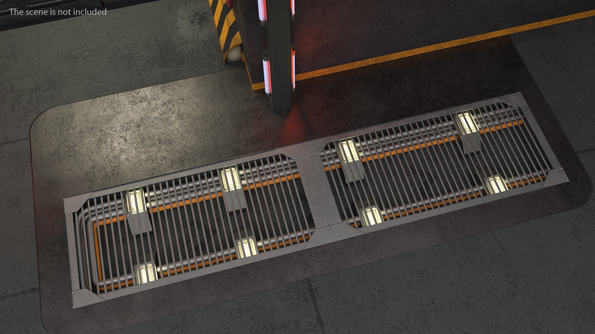 Industrial Steel Grating Walkway 3D - TurboSquid 2206324