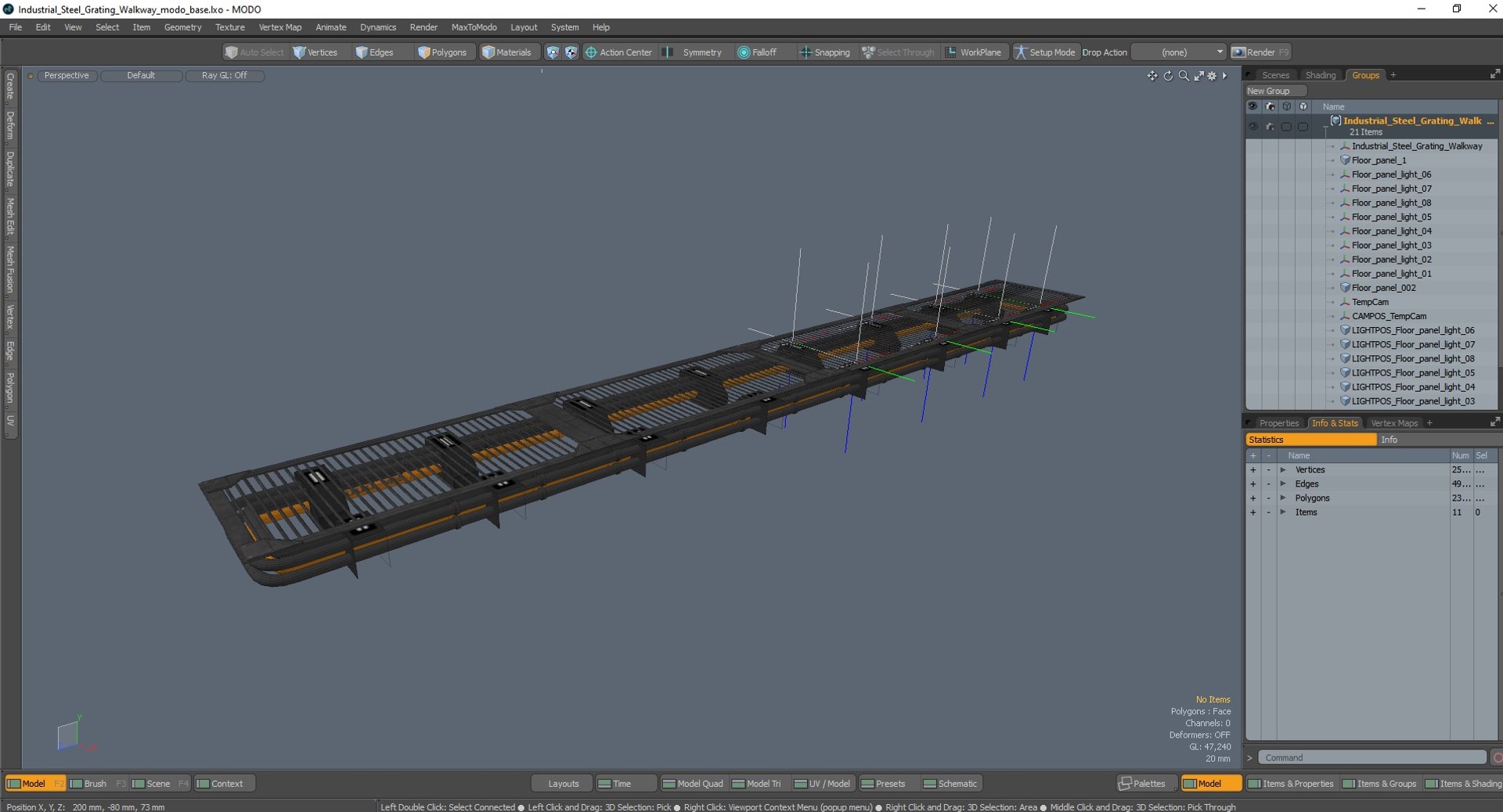 Industrial Steel Grating Walkway 3D - TurboSquid 2206324