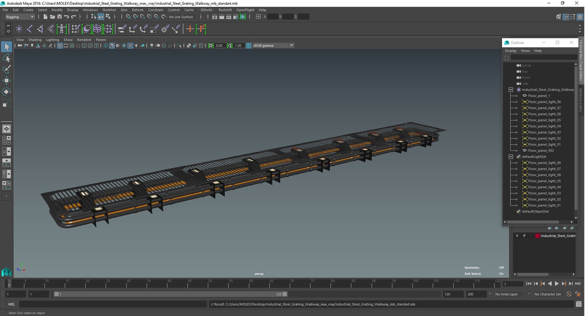 Industrial Steel Grating Walkway 3D - TurboSquid 2206324