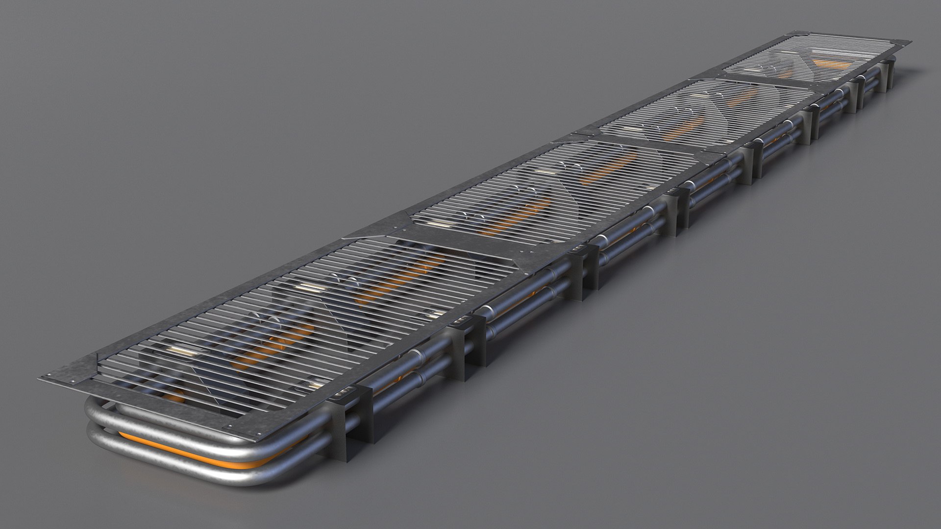 Industrial Steel Grating Walkway 3D - TurboSquid 2206324