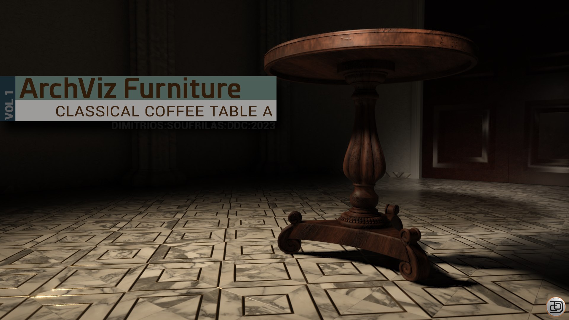 3D Classical Coffee Table A - TurboSquid 2032543