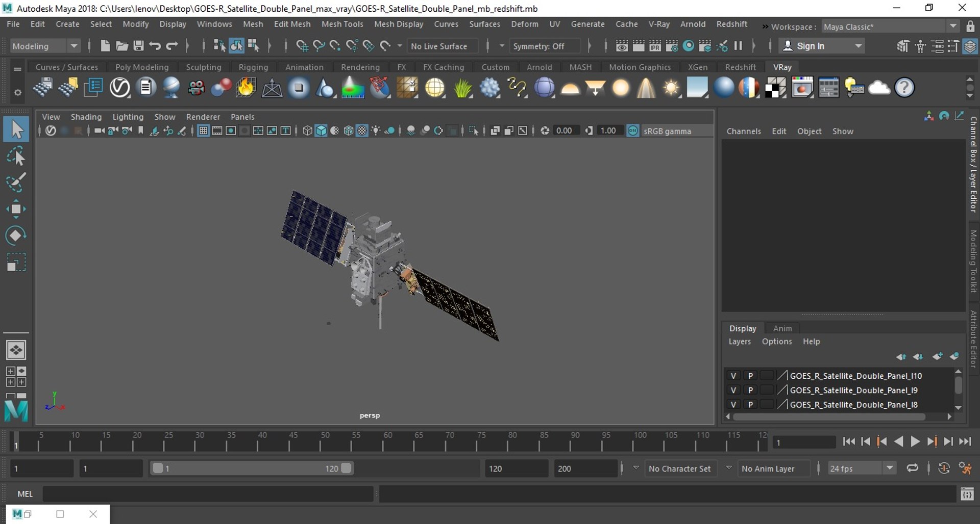 3D GOES-R Satellite Double Panel Model - TurboSquid 2412614