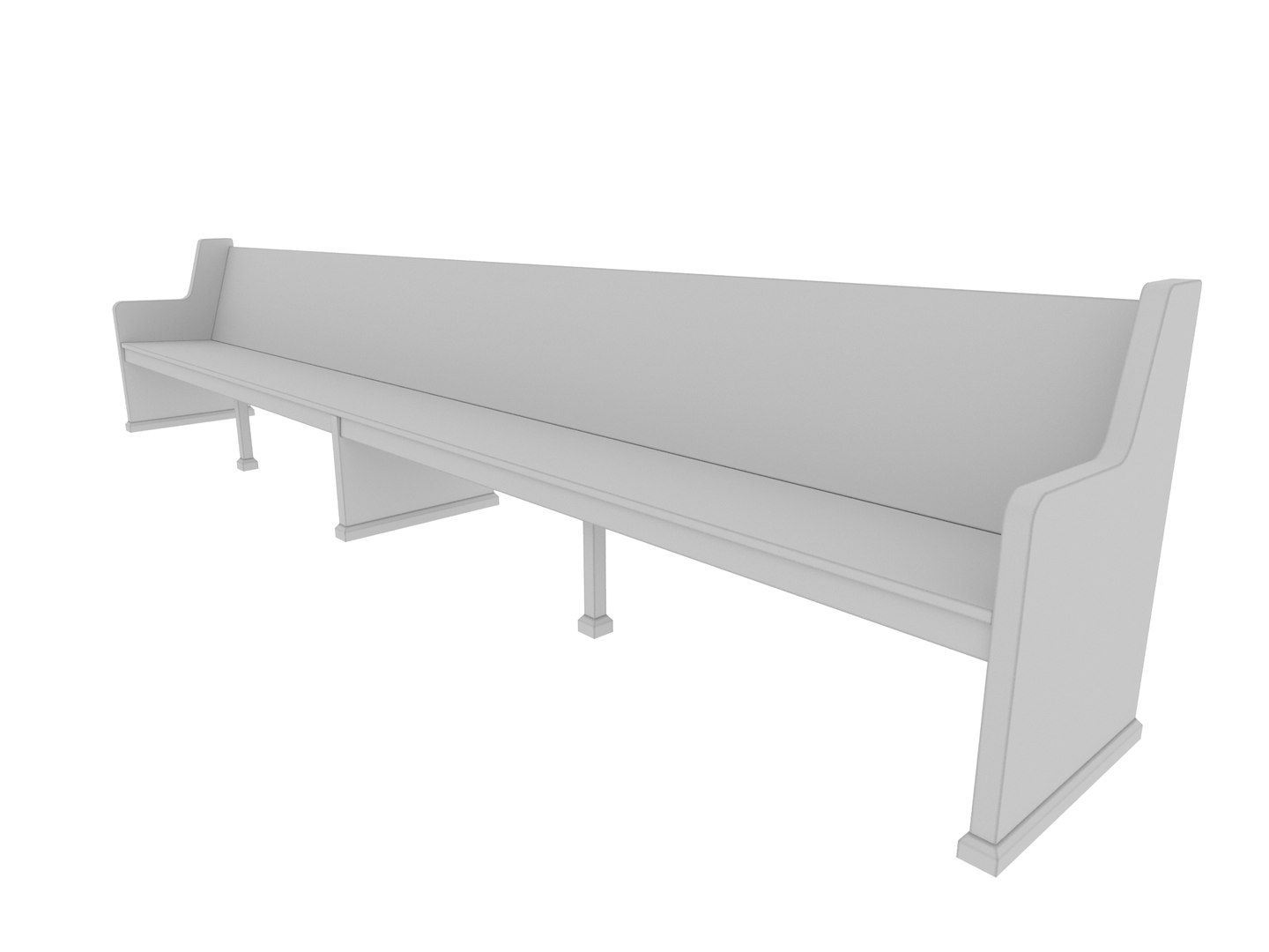 BENCH CHURCH 3D Model - TurboSquid 1866743