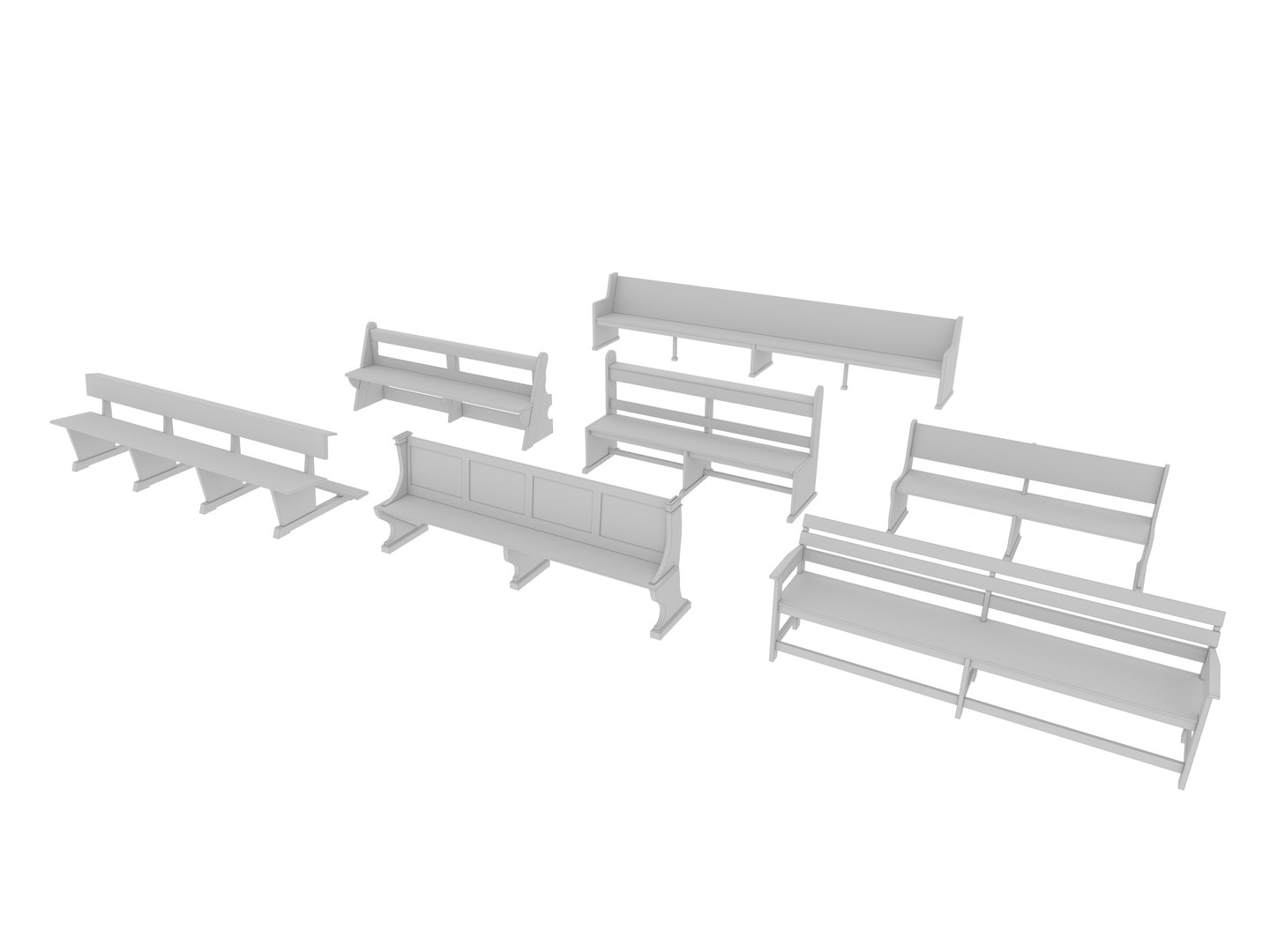 BENCH CHURCH 3D Model - TurboSquid 1866743
