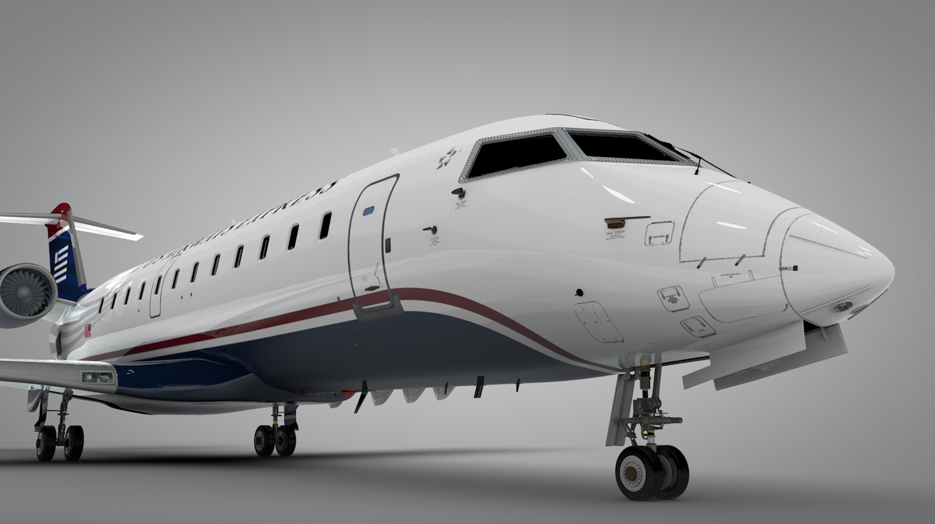 3D Air Wisconsin Airways Express Model - TurboSquid 1611918