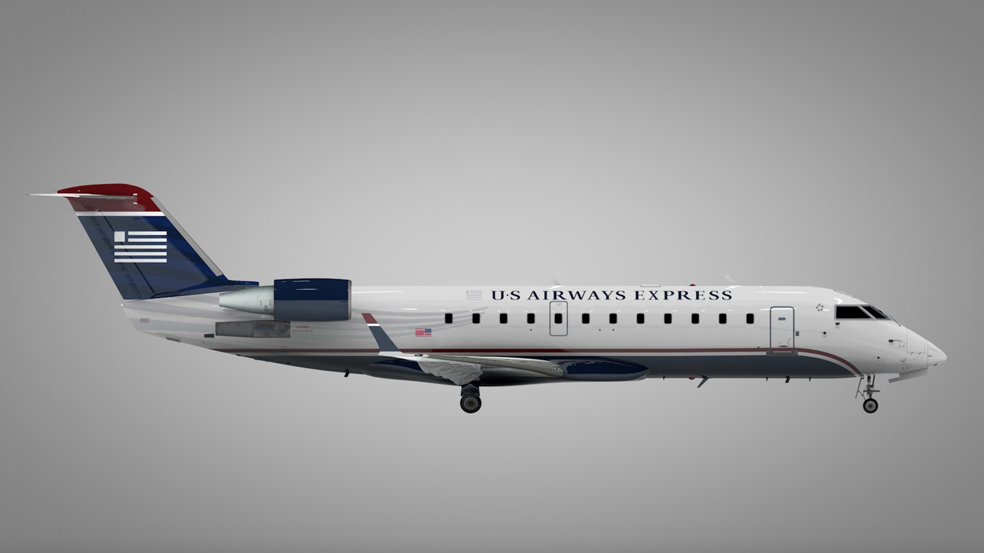 3D Air Wisconsin Airways Express Model - TurboSquid 1611918