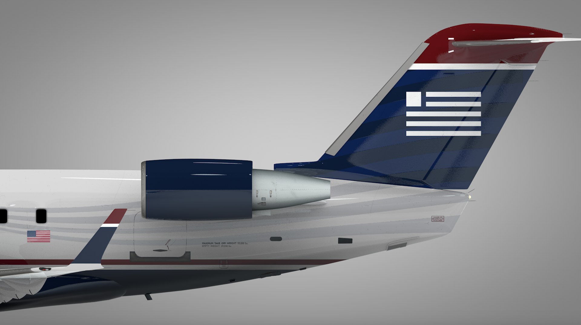 3D Air Wisconsin Airways Express Model - TurboSquid 1611918
