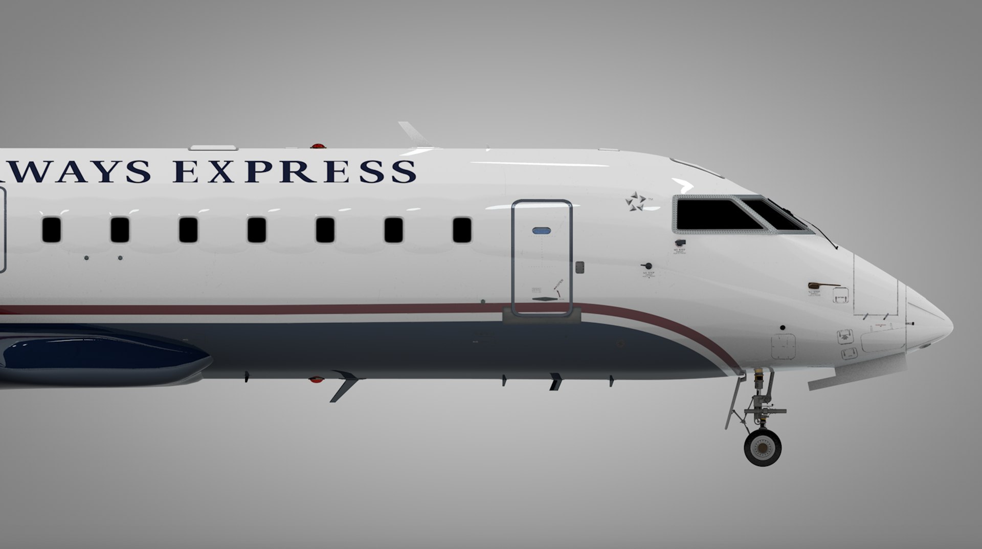 3D Air Wisconsin Airways Express Model - TurboSquid 1611918