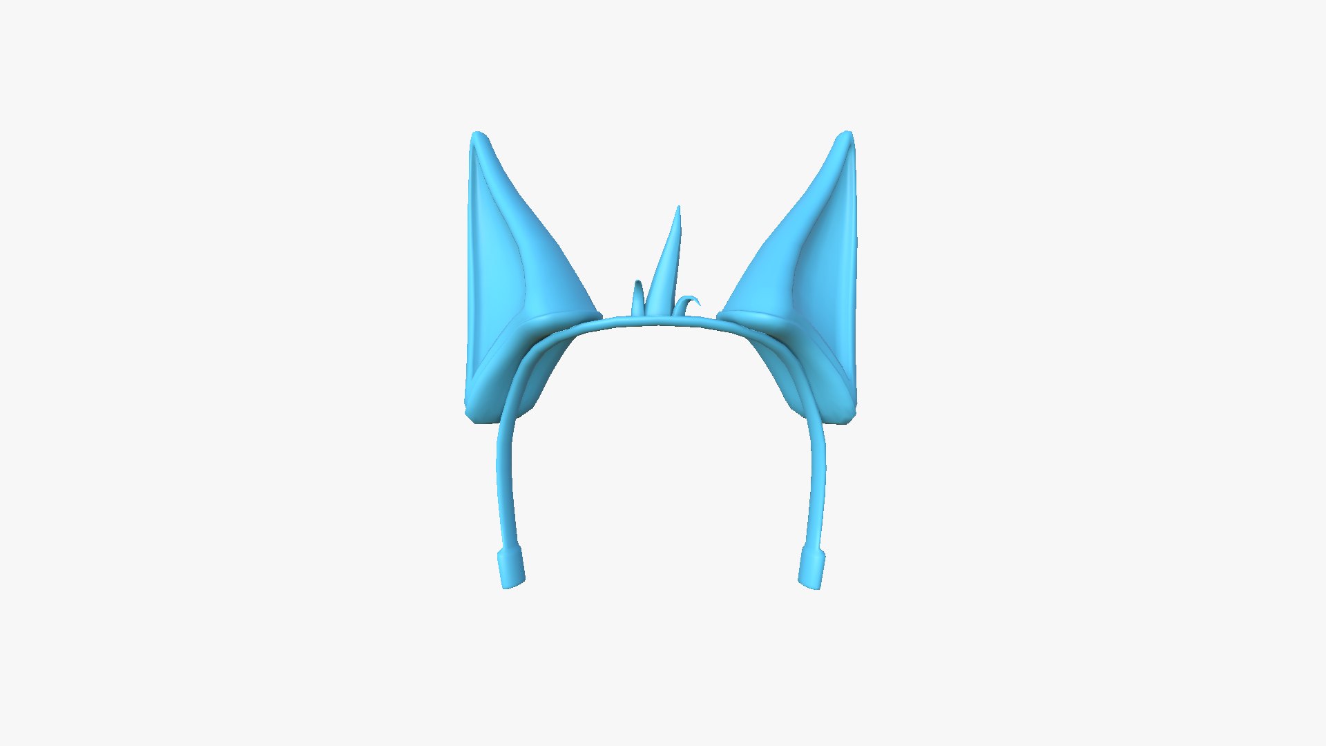 3D Furry Ears Tiara D06 White - Headband Character Design - TurboSquid ...
