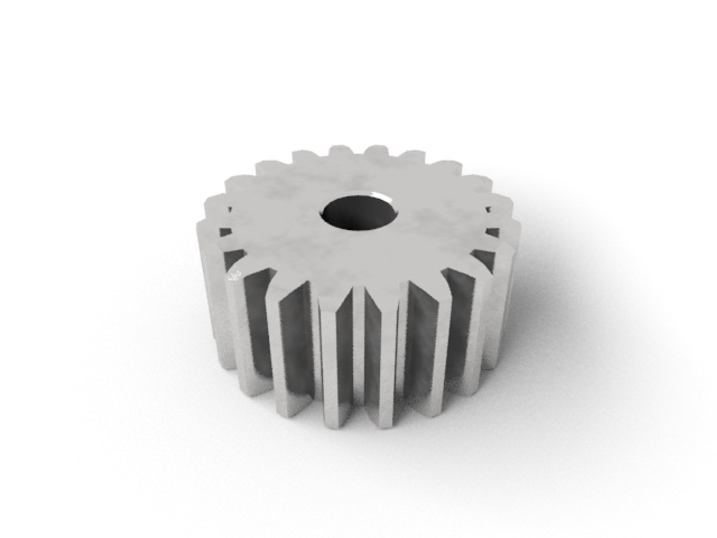 Real Spur Gear 2mm 3d Model
