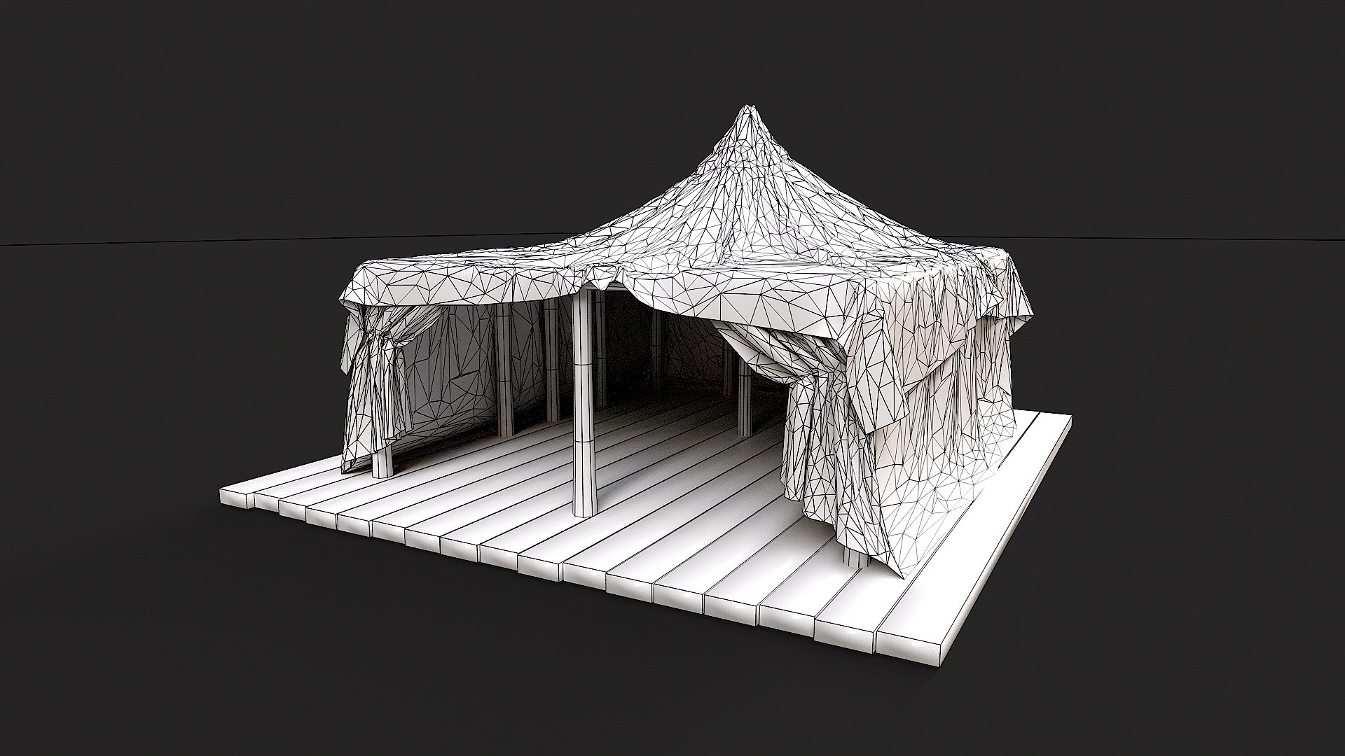 3D Model Old Traditional Eastern Nomads Tent 3 - TurboSquid 2360429