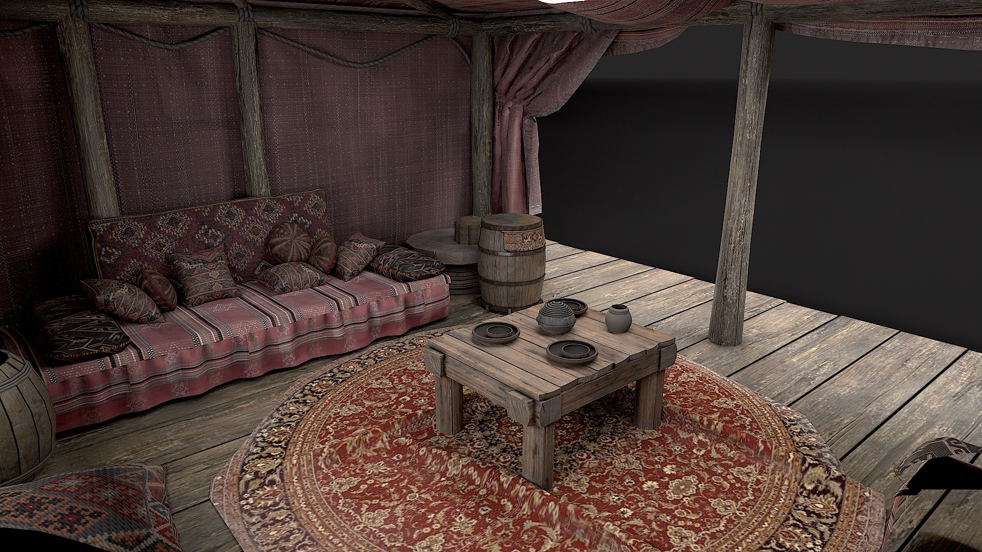 3D Model Old Traditional Eastern Nomads Tent 3 - TurboSquid 2360429