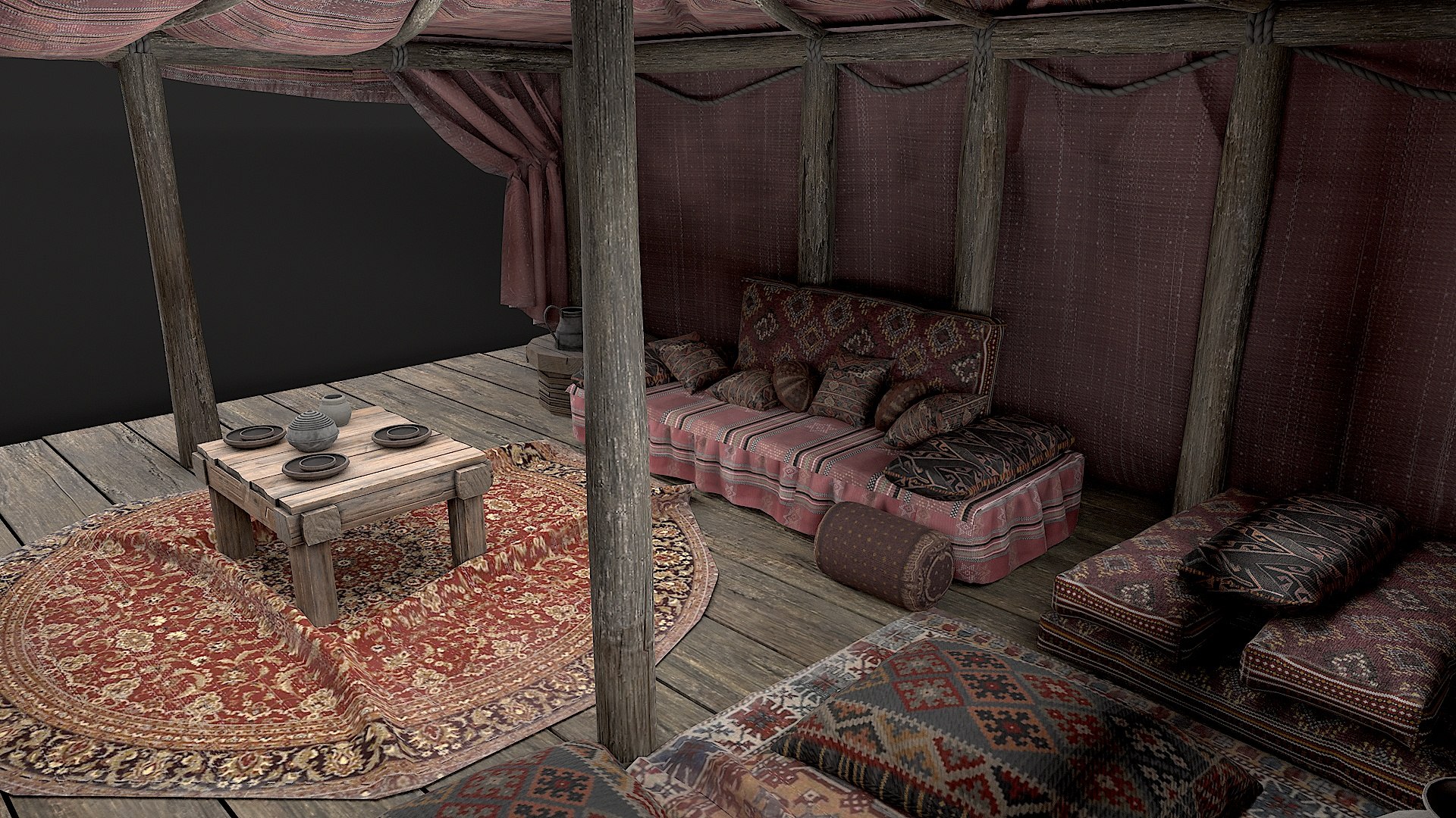 3D Model Old Traditional Eastern Nomads Tent 3 - TurboSquid 2360429