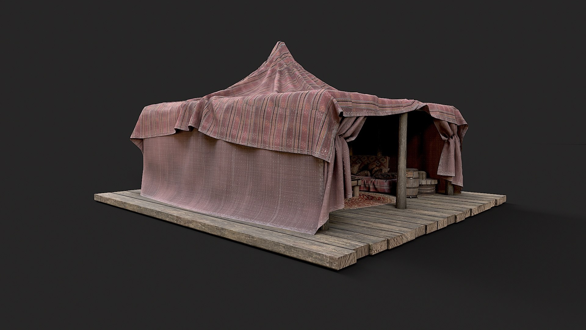 3D Model Old Traditional Eastern Nomads Tent 3 - TurboSquid 2360429