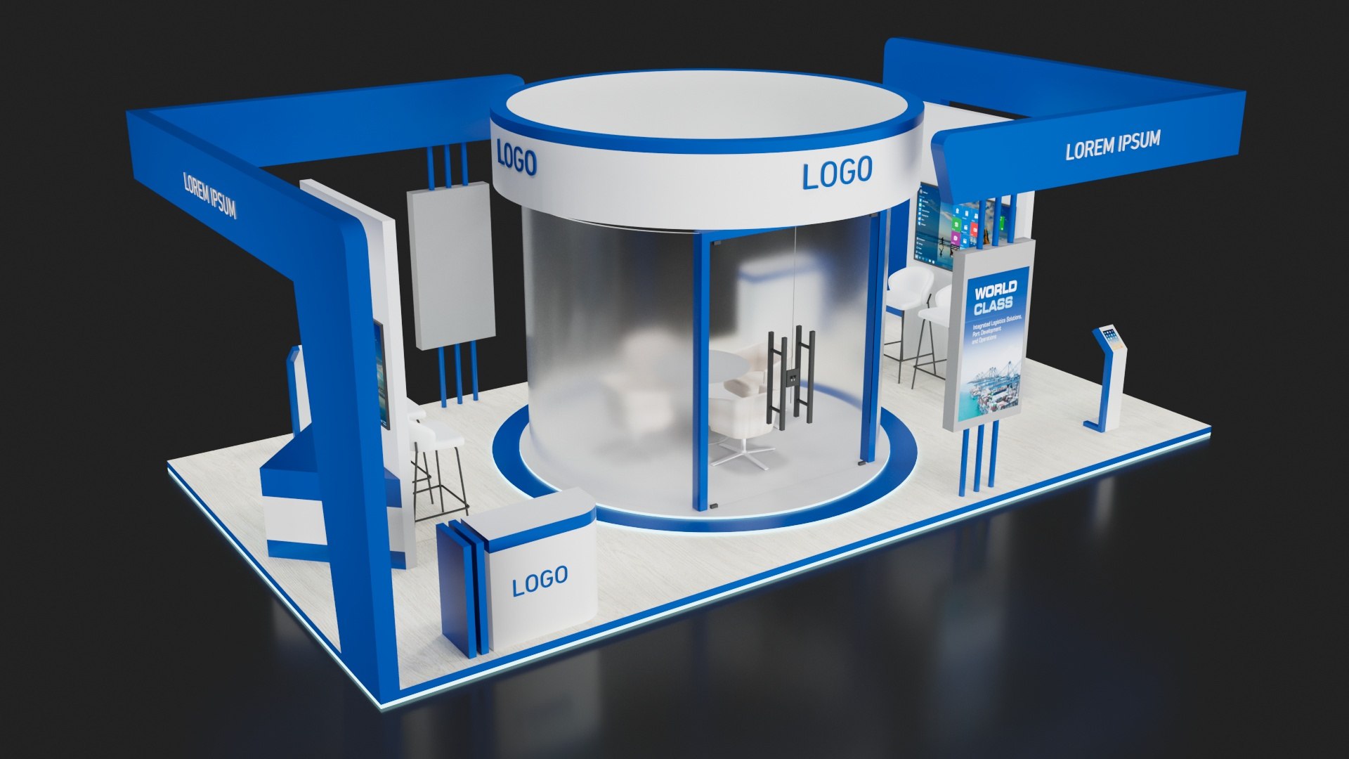 Exhibition Booth 3D - TurboSquid 2324491