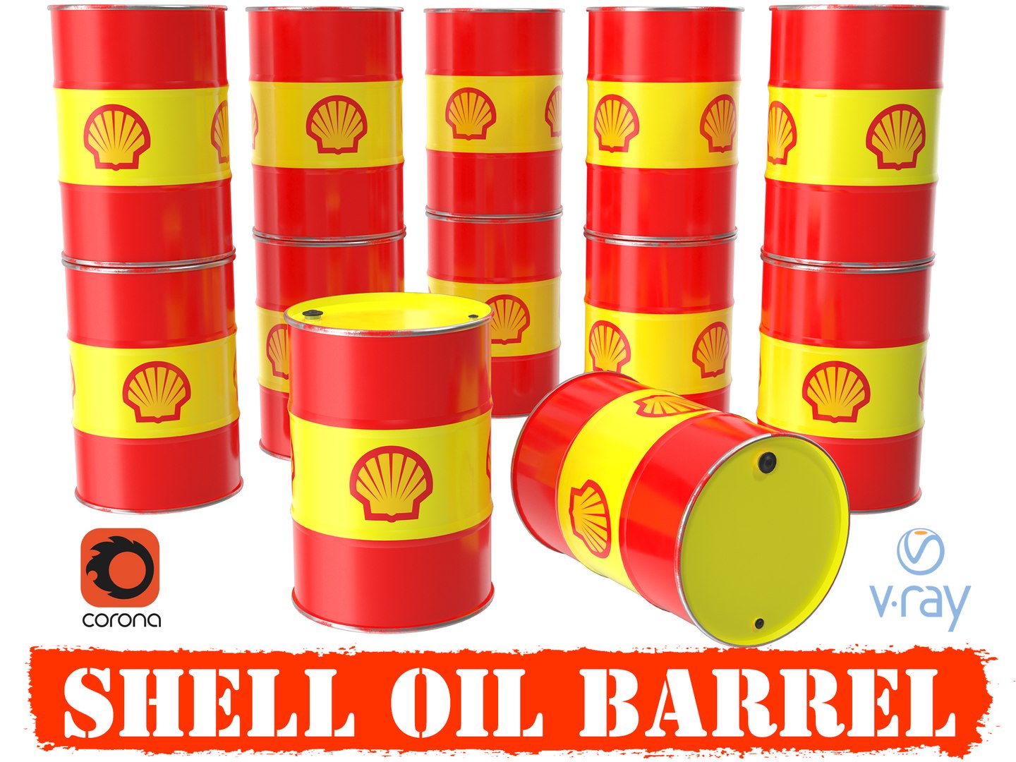 Shell Oil Barrel 3D Model - TurboSquid 1810526