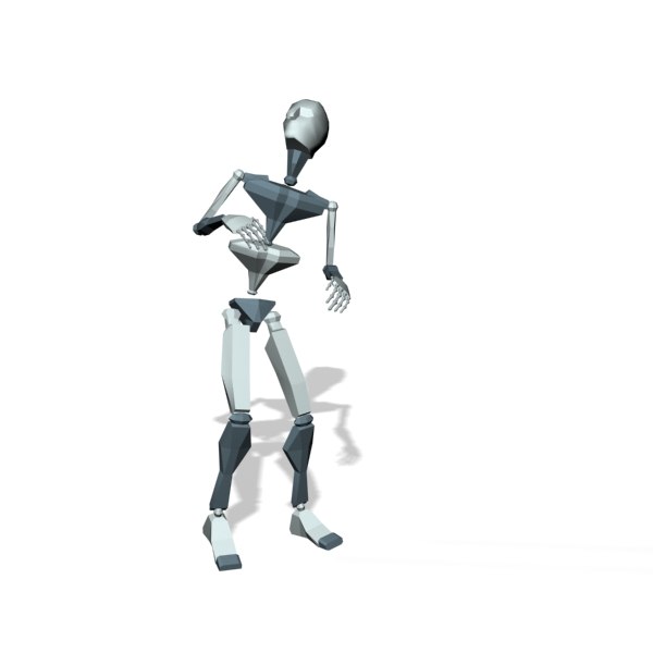 Motion FBX girl shock panic