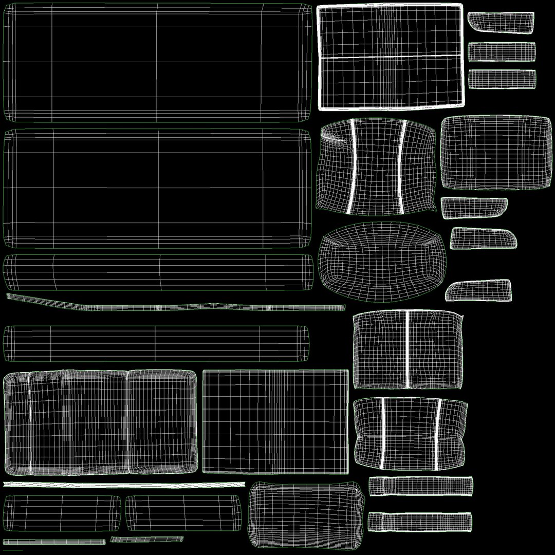 3D Model Reclining Sofa - TurboSquid 2131519