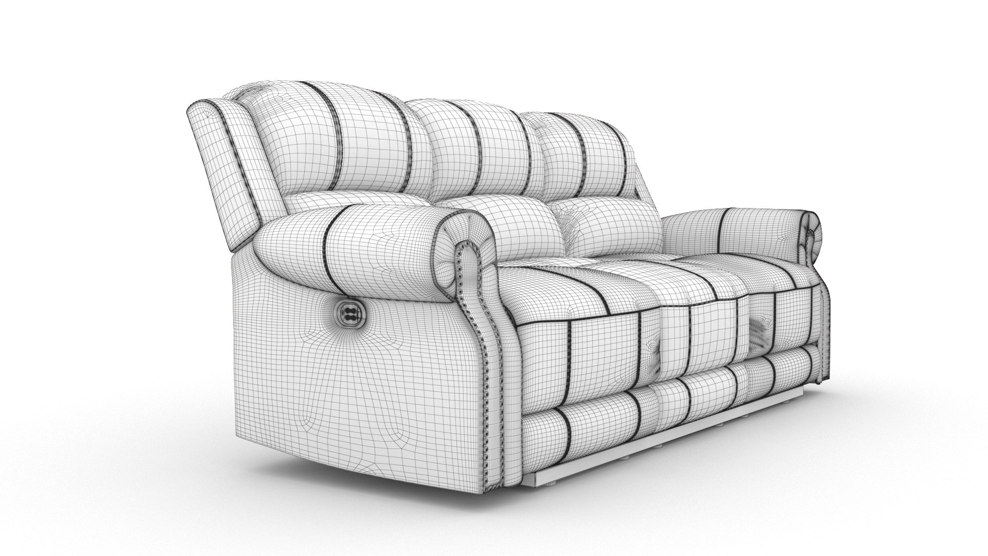 3D Model Reclining Sofa - TurboSquid 2131519