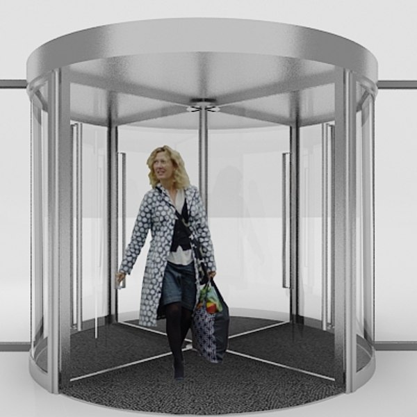 3d model revolving door