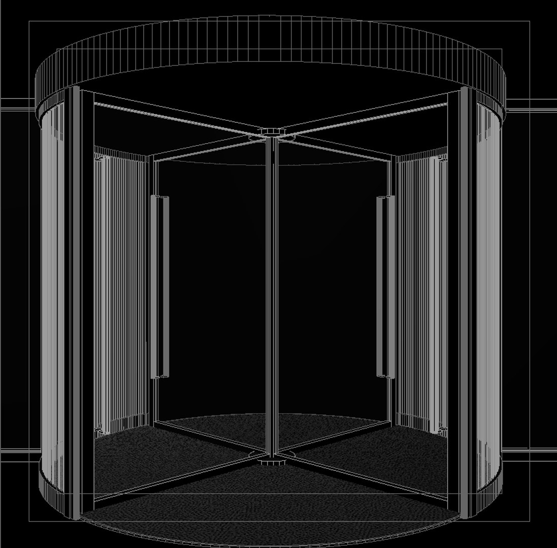 3d model revolving door