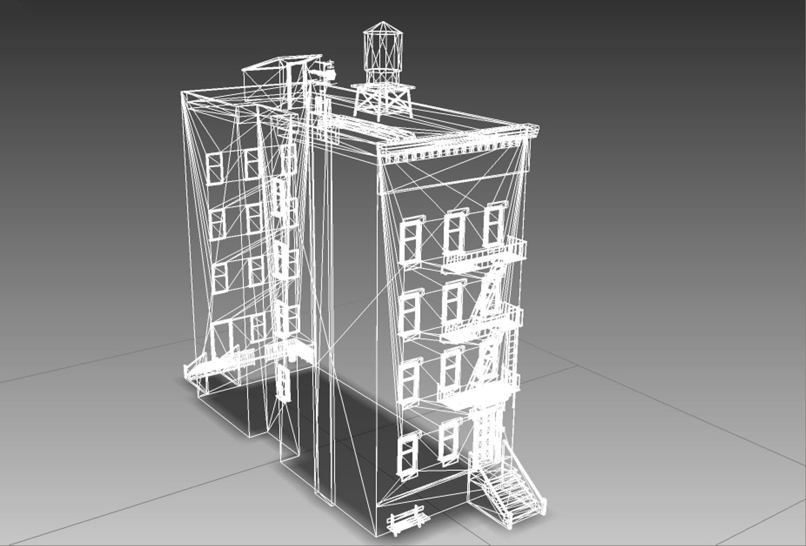 downtown building 3d model