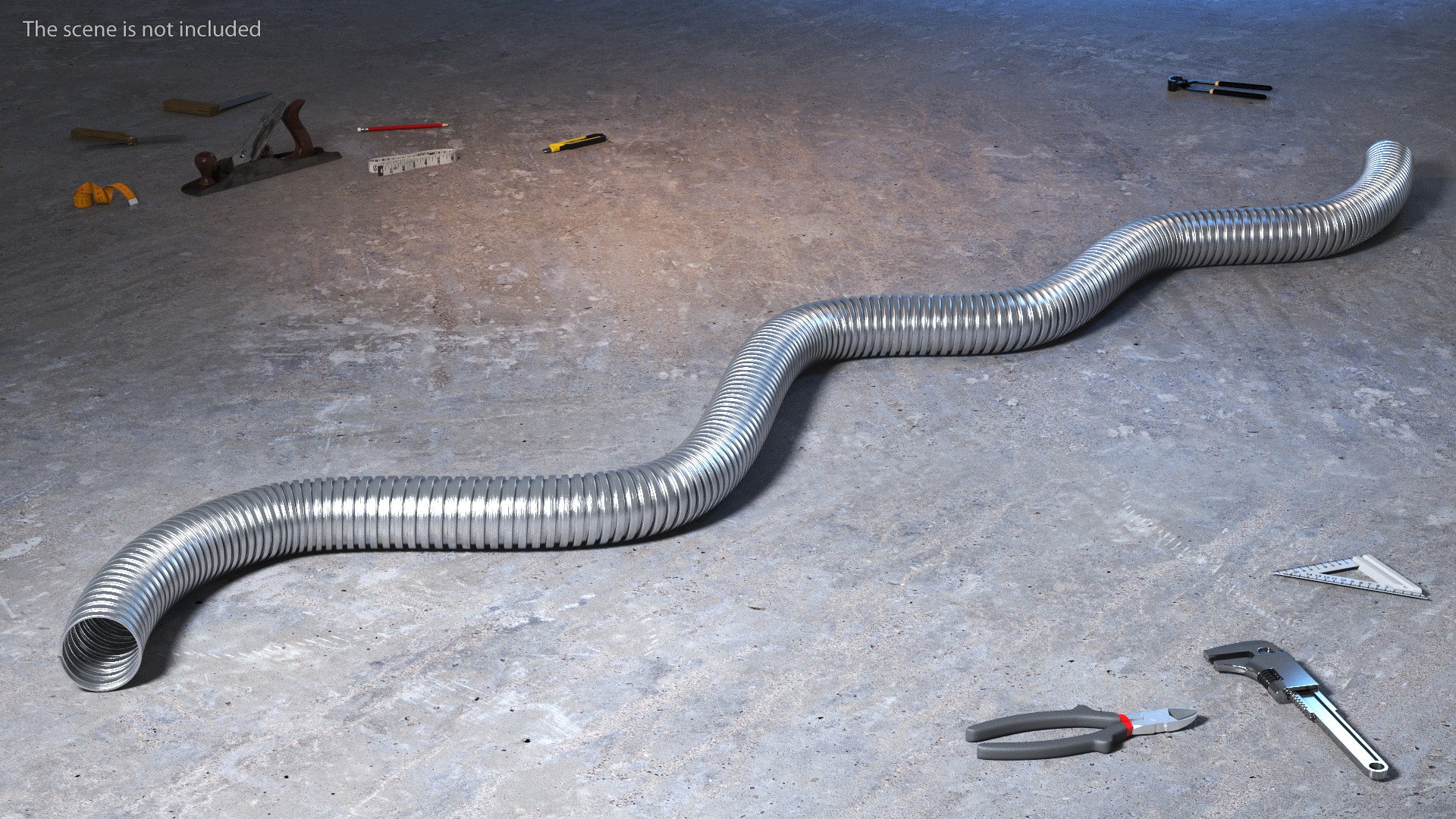 Galvanized Steel Flexible Conduit 3D Model - TurboSquid 2134665