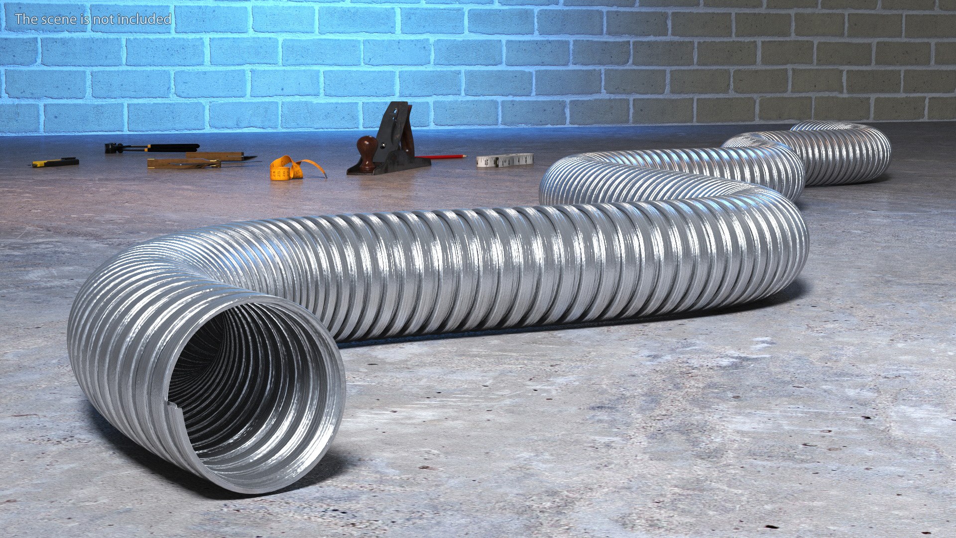 Galvanized Steel Flexible Conduit 3D Model - TurboSquid 2134665