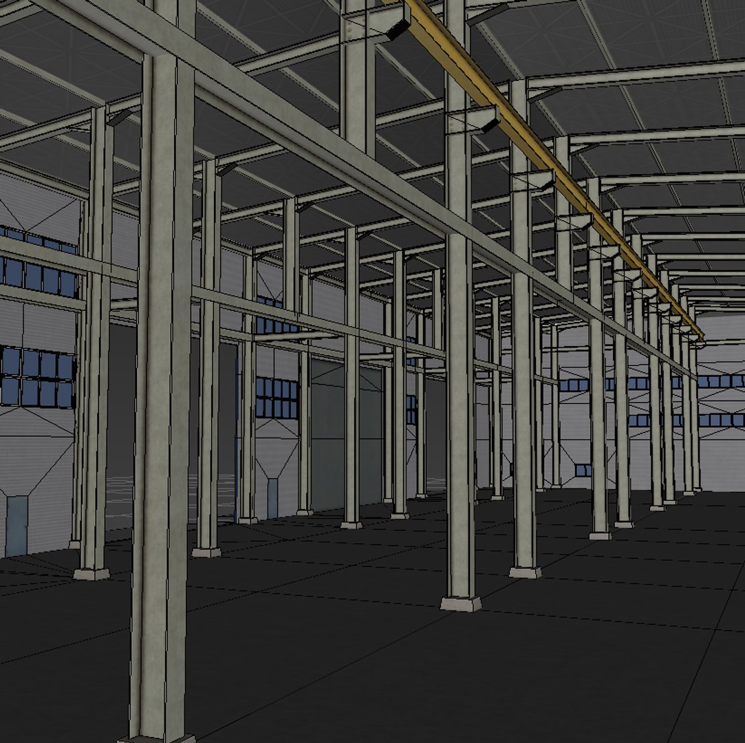 Angar Vehicles Interior 3d Max