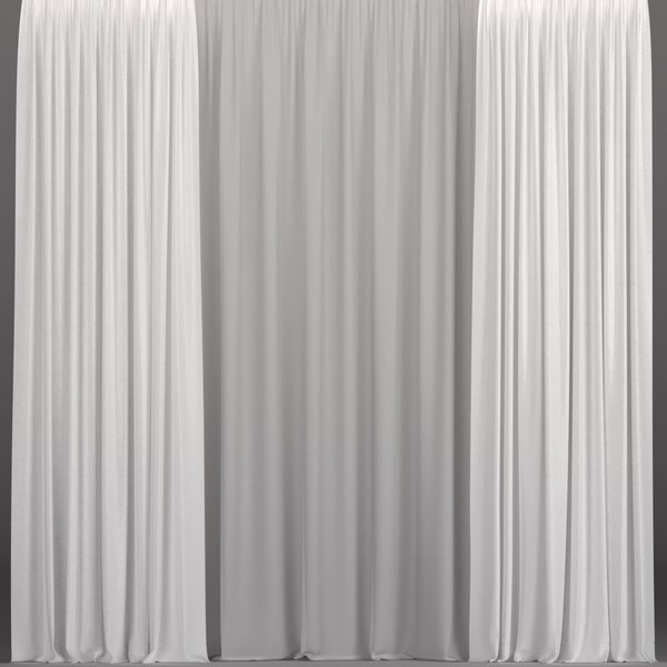 Curtain White 3D Models for Download | TurboSquid
