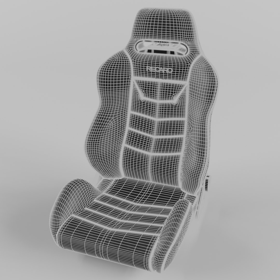 3D RECARO Speed V Yellow Seat Model - TurboSquid 1772797