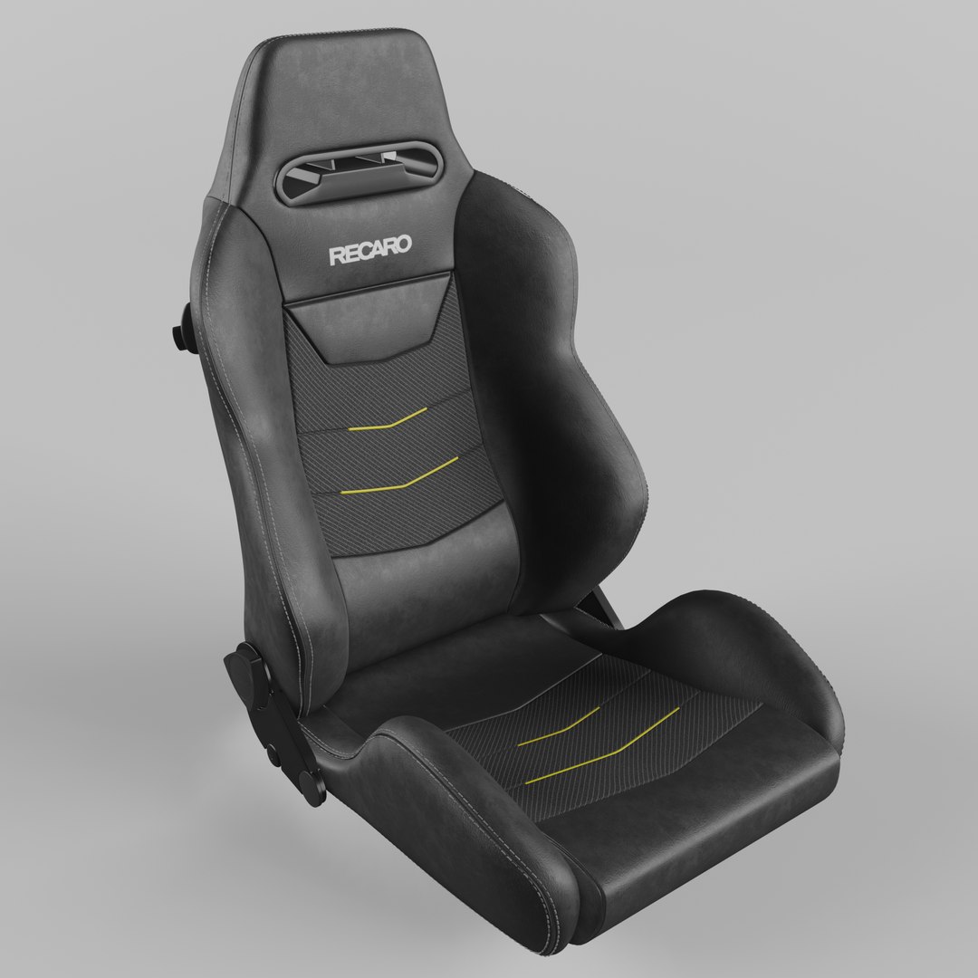 3D RECARO Speed V Yellow Seat Model - TurboSquid 1772797