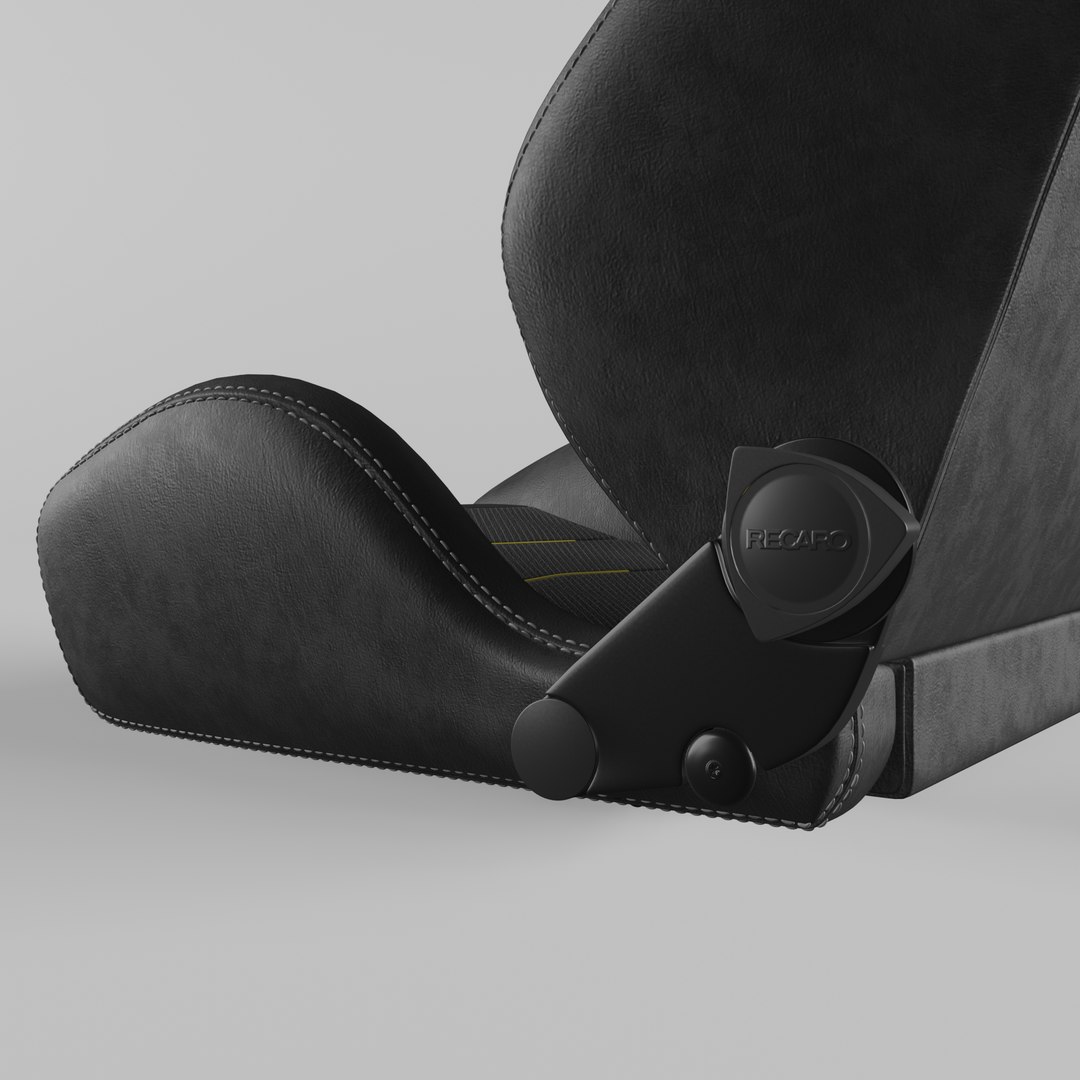 3D RECARO Speed V Yellow Seat Model - TurboSquid 1772797