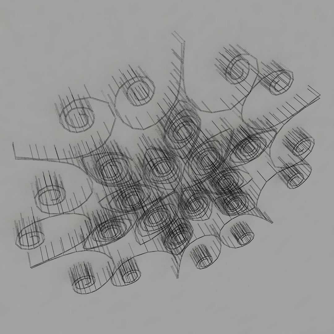 3d model quilling snowflakes grid 01