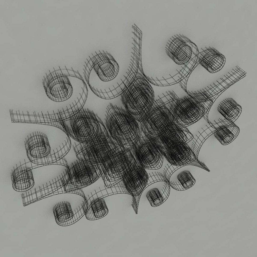 3d model quilling snowflakes grid 01