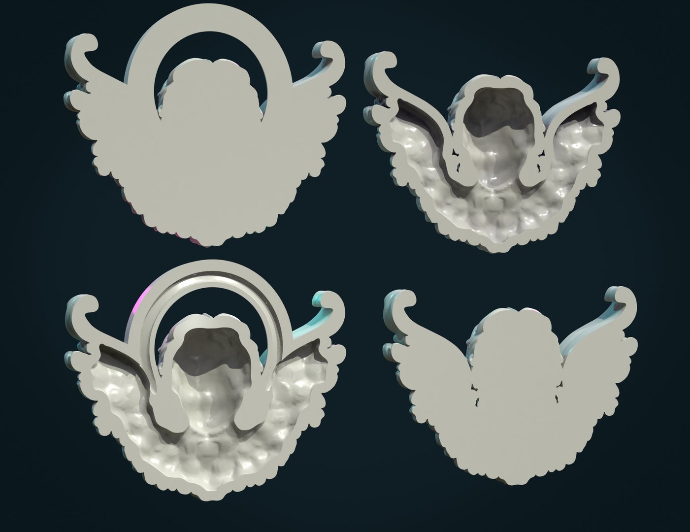 3D Angel Bas-relief - TurboSquid 1640431
