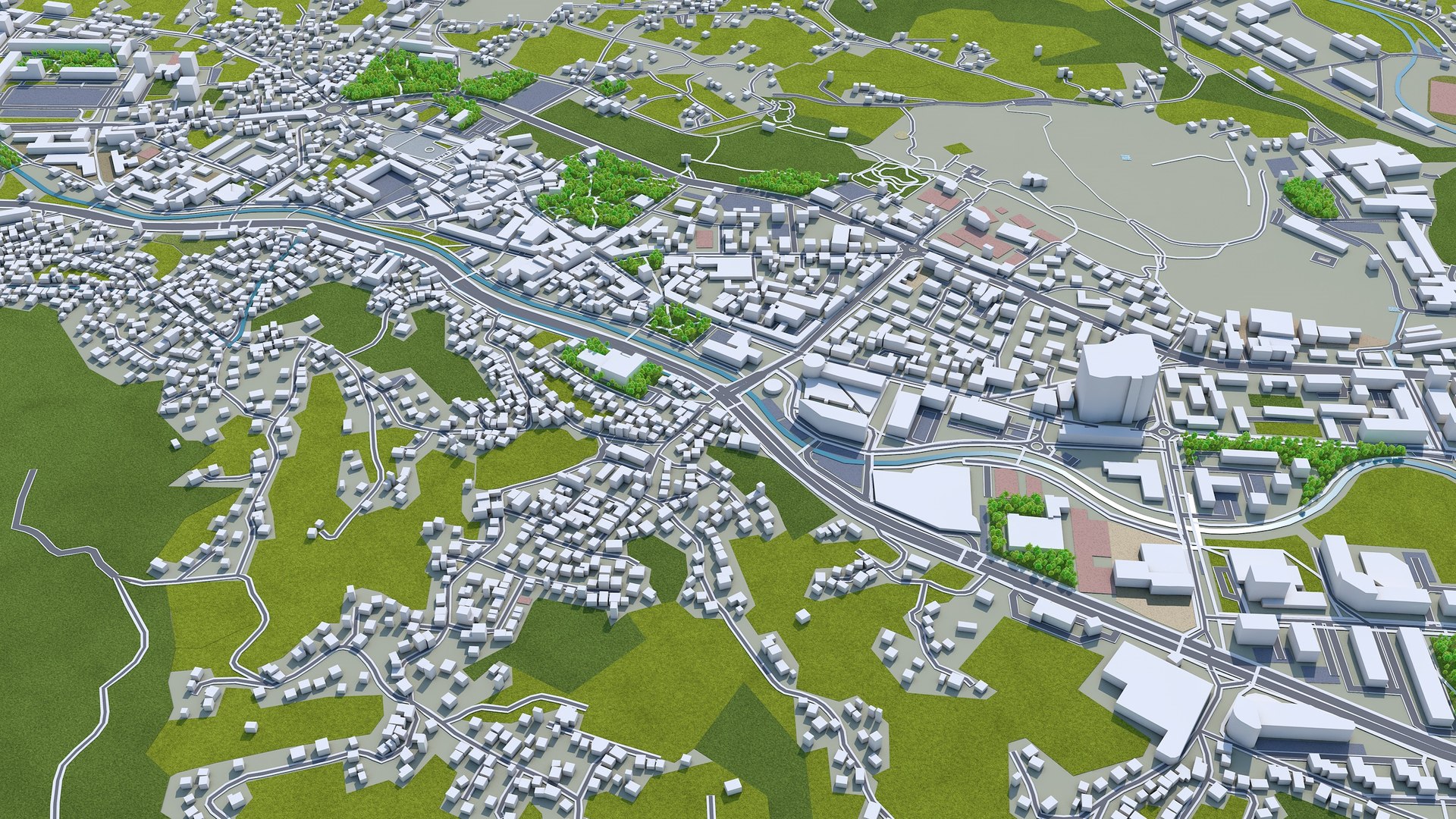 City area building 3D - TurboSquid 1669366