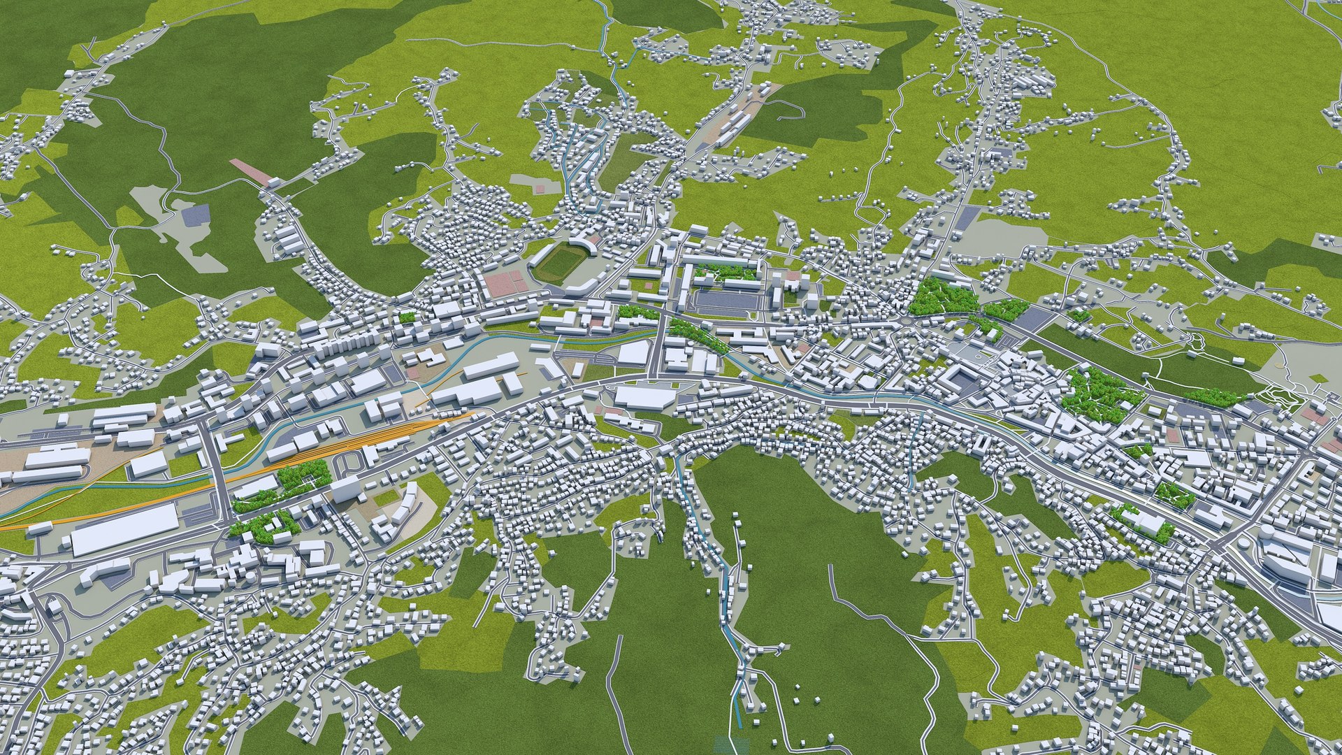 City area building 3D - TurboSquid 1669366