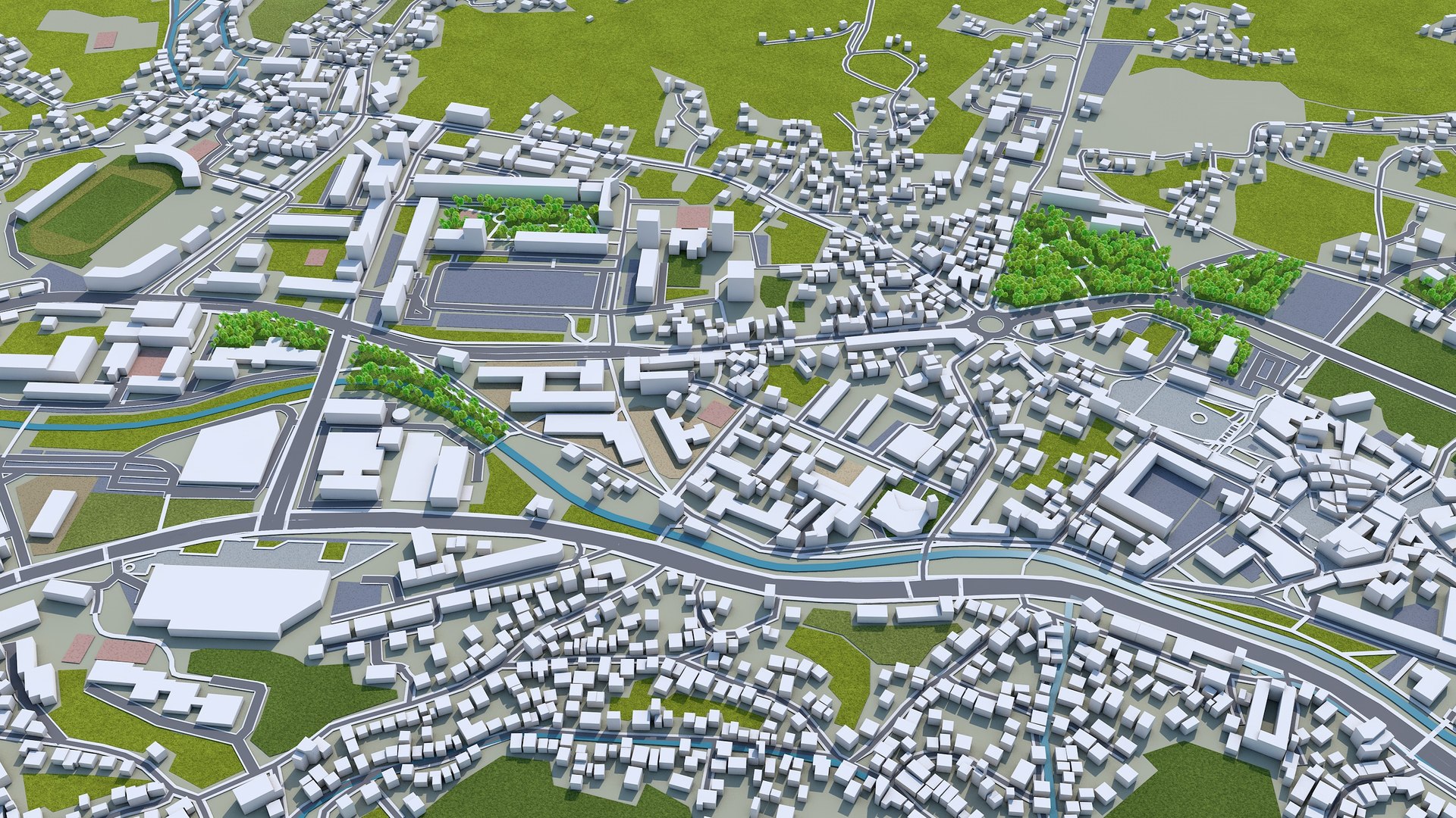 City area building 3D - TurboSquid 1669366