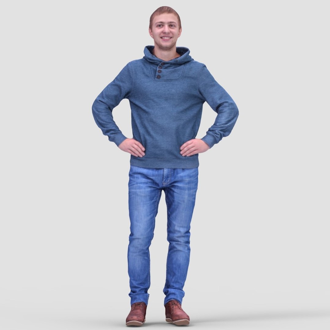 3d Model Realistic Casual Humans
