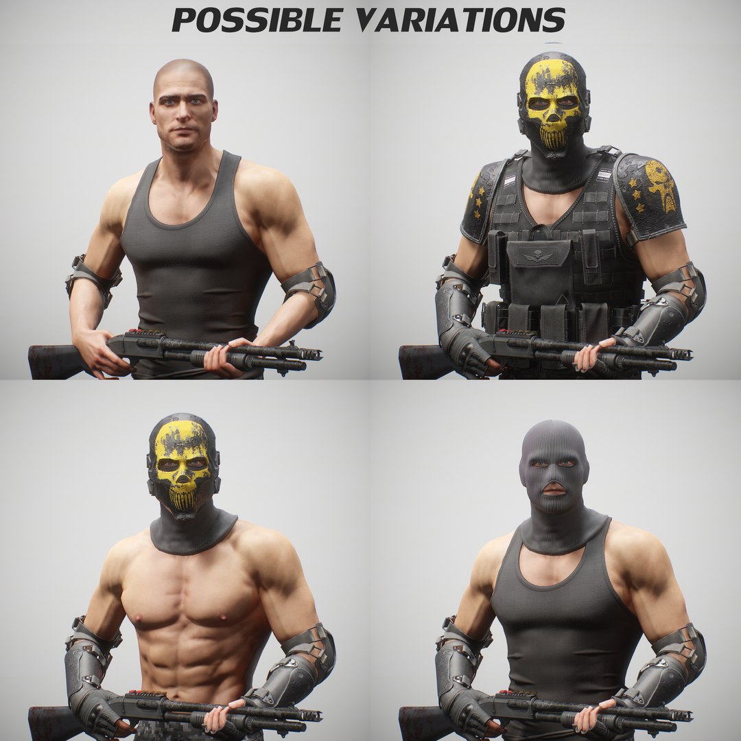 3D Terrorist Soldier Unreal Unity model - TurboSquid 1881205