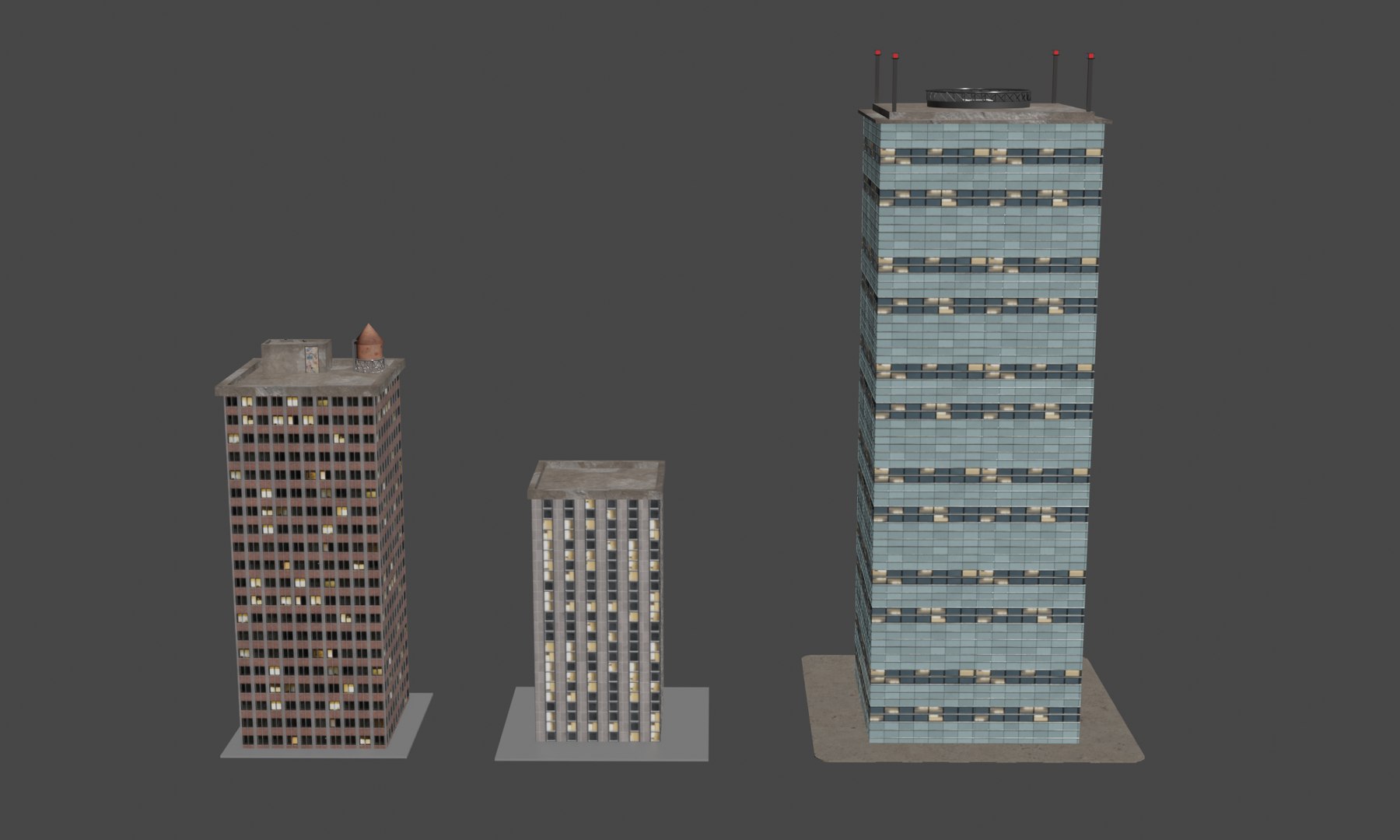 Modular City Buildings And Props 3D Model - TurboSquid 1814927