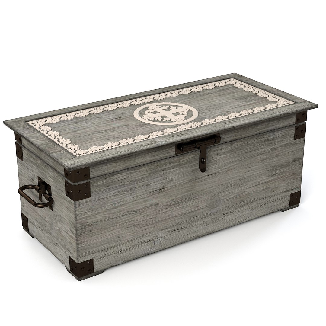 3d model vintage decorative trunk lehome