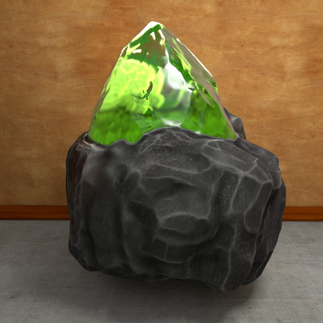 3d stone crystal