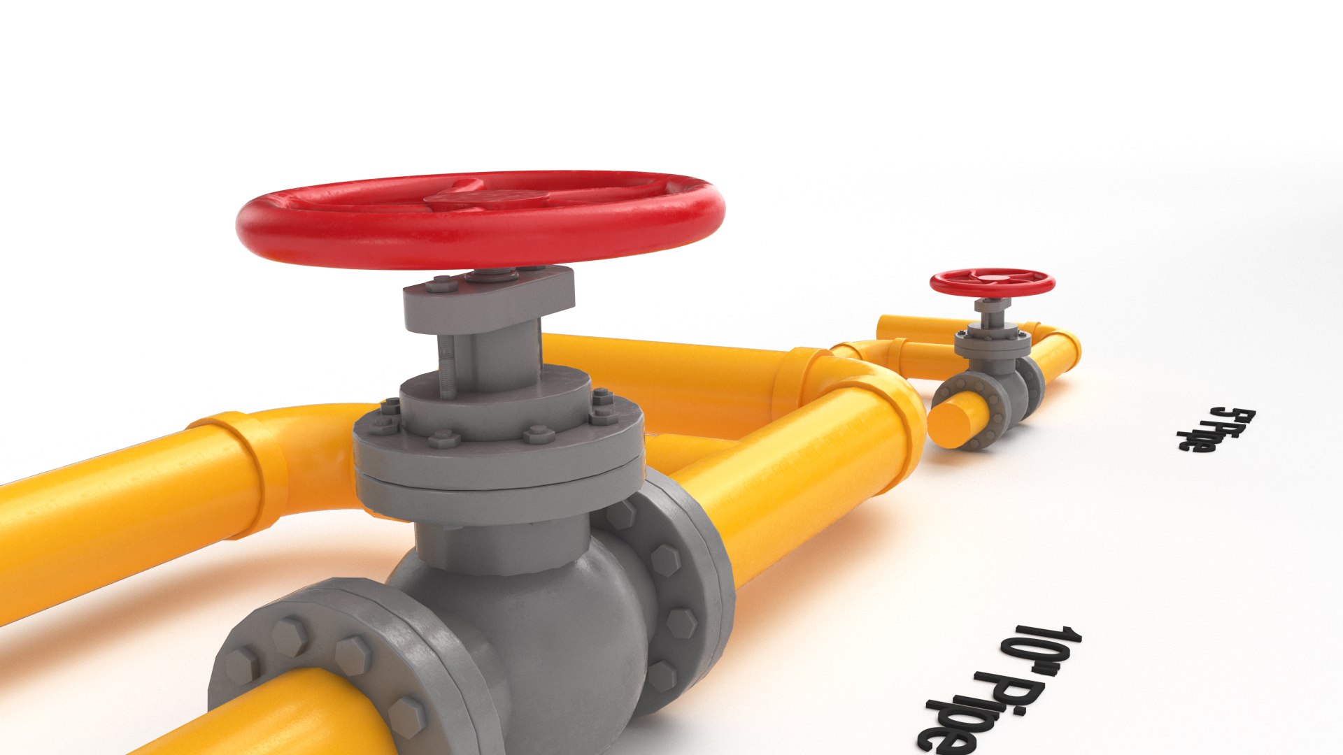 Valve Gas Pipe 3D Model - TurboSquid 1611031
