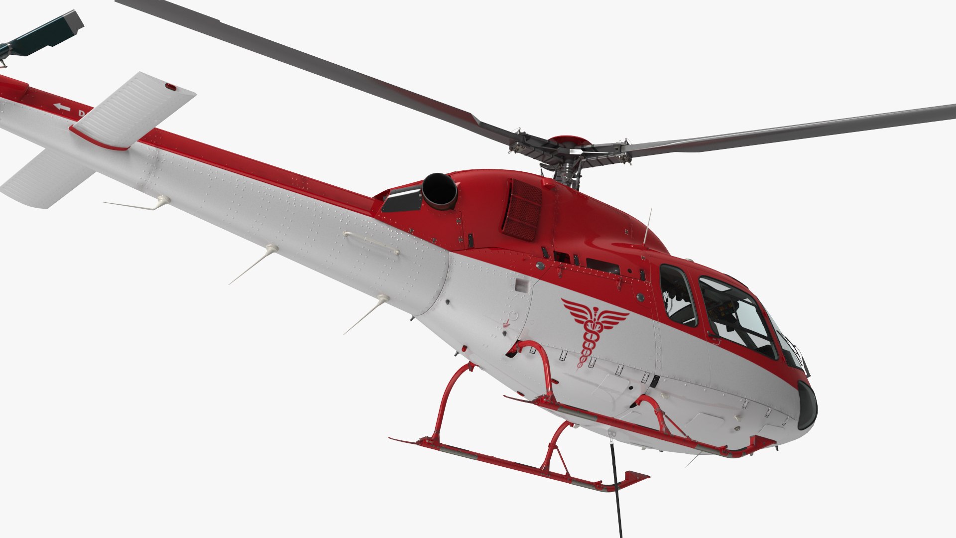 Medical Air Rescue Helicopter And Helicopter Stretcher 3D - TurboSquid ...