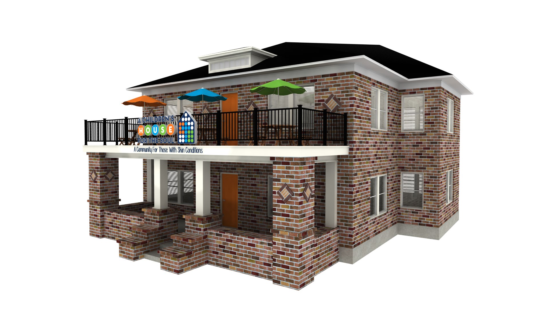 1970's Brick House 3D Model - TurboSquid 2269961