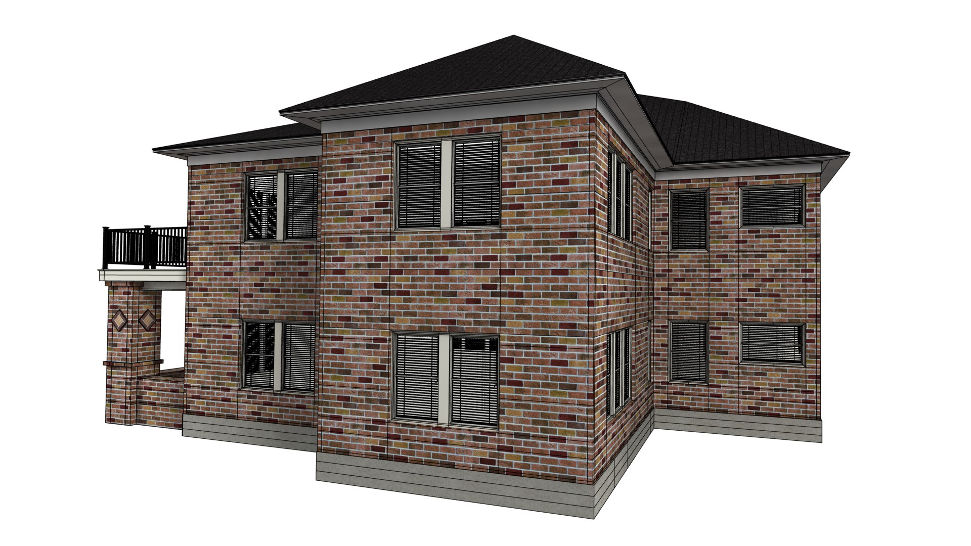 1970's Brick House 3D Model - TurboSquid 2269961