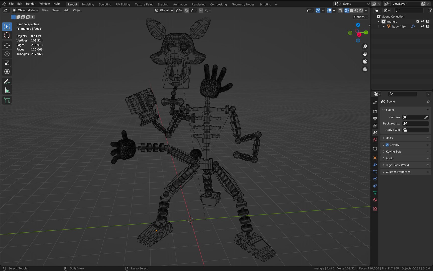 3D Mangle Fnaf 2 - TurboSquid 2270567